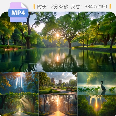 高清绿色城市宜居生态环保现代花园碳中和低公减排节能达视频素材