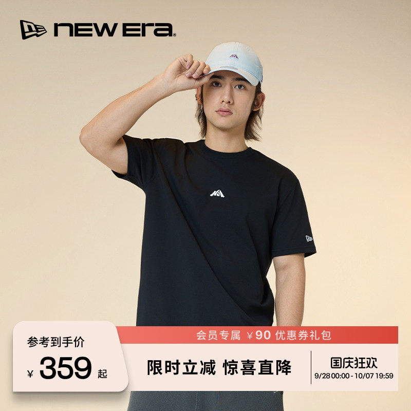 NEW ERA纽亦华26新品迷你山形LOGO短袖T恤男士NE