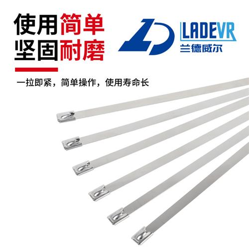 扎带304不锈钢自锁4.6MM金属拉紧器固定钢扣绑带电线桥架束线扎丝
