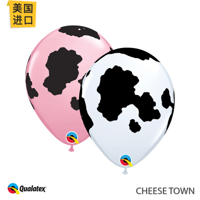 美国进口奶牛纹11寸橡胶气球