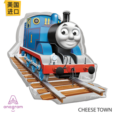 美国进口A牌Anagram铁轨托马斯铝膜气球 新款正版授权铁道笑脸
