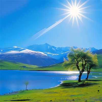 自然山水风景海报客厅卧室出租房室内墙面装饰贴画贴纸防水自粘贴