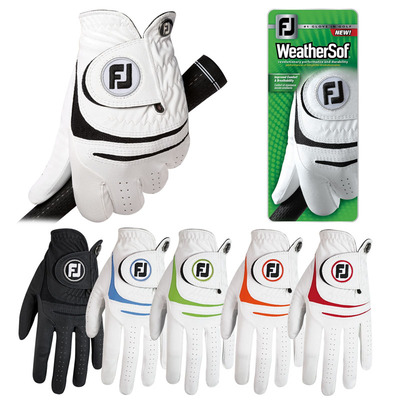 正品FootJoy 男士 FJ WEATHERSOF高尔夫手套 小羊皮超细纤维 新款