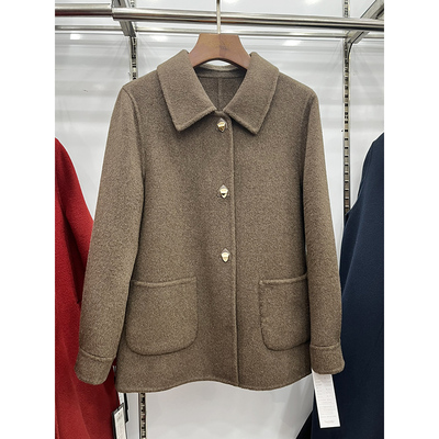 专柜正品2A8120双面呢羊绒外套