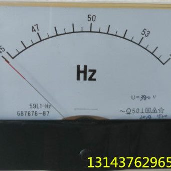 交流频率表59L14555HZ 380V 220V 100V 59L155 HZ