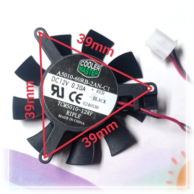 TCM5010-12RF醋冷A5010-60RB-2AN-C1孔距39mm GT430显卡风扇12V