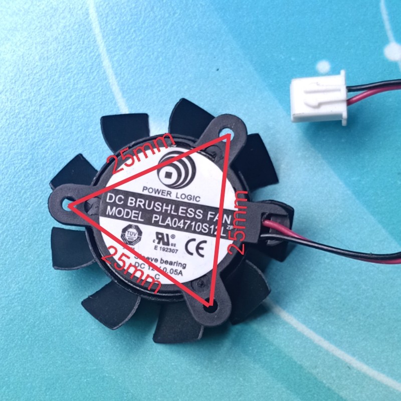 微星PLA04710S12L 12V一体机散热器风扇静音等边孔距25MM直径36