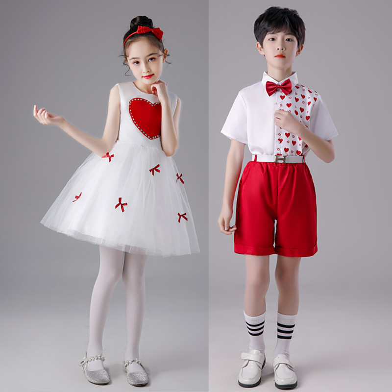 2025新款儿童六一合唱服幼儿园表演服女童蓬蓬裙舞蹈演出服礼服
