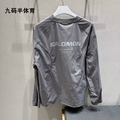 萨洛蒙男子户外跑步套头圆领卫衣