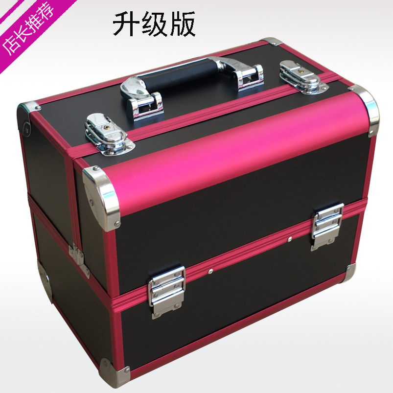 大号纹绣工具箱专业化妆师箱大容量收纳彩妆箱手提美容美甲师箱
