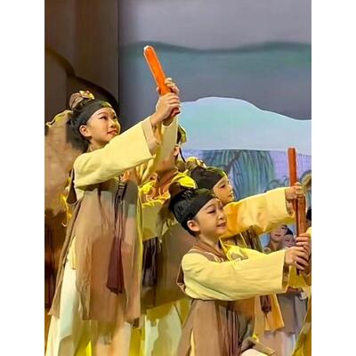 2025新款儿童书童演出服春晓江南古诗声律启蒙锄禾国学剧古装汉服