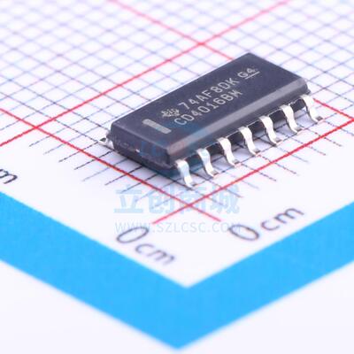 模拟开关/多路复用器 CD4016BM96 SOIC-14_150mil TI 全新原装进