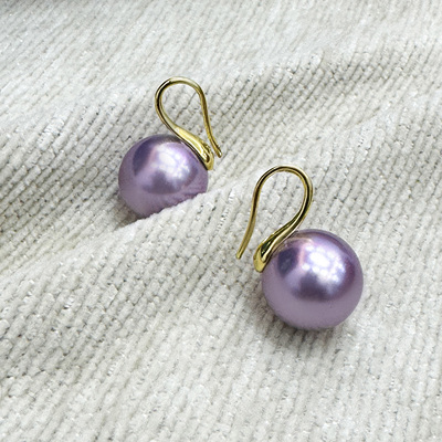 14-15mm蓝莓紫高跟鞋耳钩ESA502