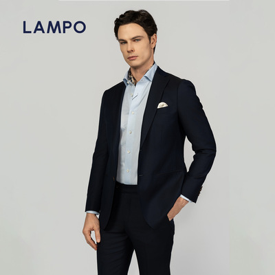 【26春夏新品】LAMPO/蓝豹套装西服单排扣商务羊毛西装外套上衣