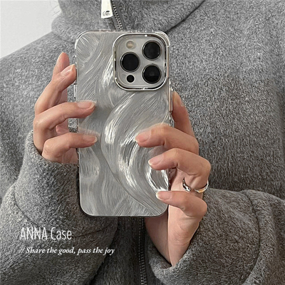 简约高级感银色羽纱Y300适用VIVO X300/X200PRO MiNi手机壳S20/X90S/S18/X100Ultra新款S30亮面Y35大孔X80女