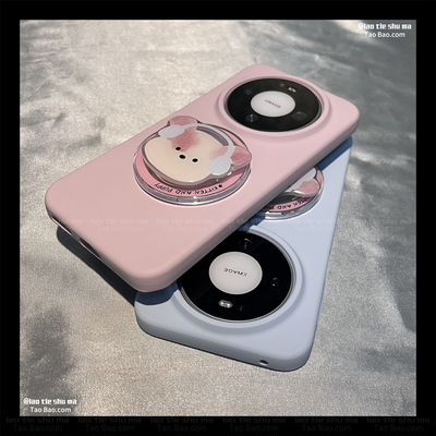 液态硅胶曼波粉色听音乐狗磁吸支架适用Realme真我GT5PRO手机壳Neo7/GT8防摔6se软糯Q弹GT7PRO竞速版女新款套