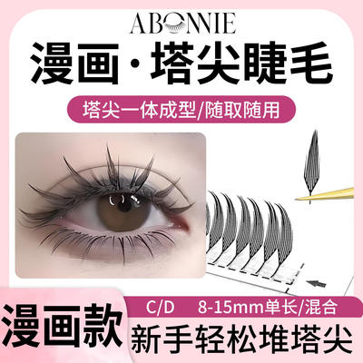 Tower top style, wing false eyelashes塔尖假睫毛羽翼嫁接美睫