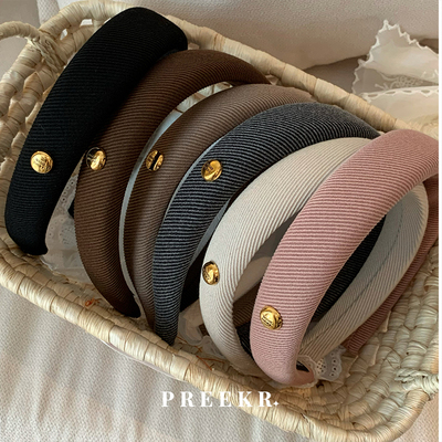 小金标百搭纯色高颅顶发箍