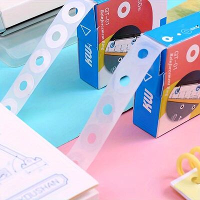 250-Piece Pvc Binder Stickers With Adhesive Hole Reinforceme