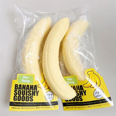 New Soft Banana Squishy Toy Slow Rising Yellow Banana Flesh
