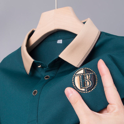 爸爸短袖冰丝商务休闲