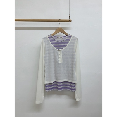 MORE THAN㊣东大门实拍女装新款时尚人气26春夏真品长袖T恤