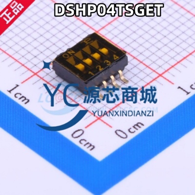 原装正品 DSHP04TSGET 封装SMD-8P 1.27mm间距4位拨动编码开关