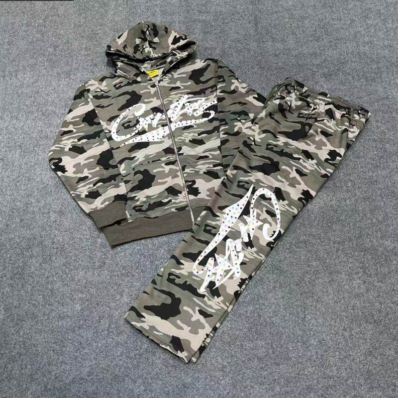 corteiz tracksuit美潮高街秋冬运动休闲套装钻石开衫卫衣长裤fog