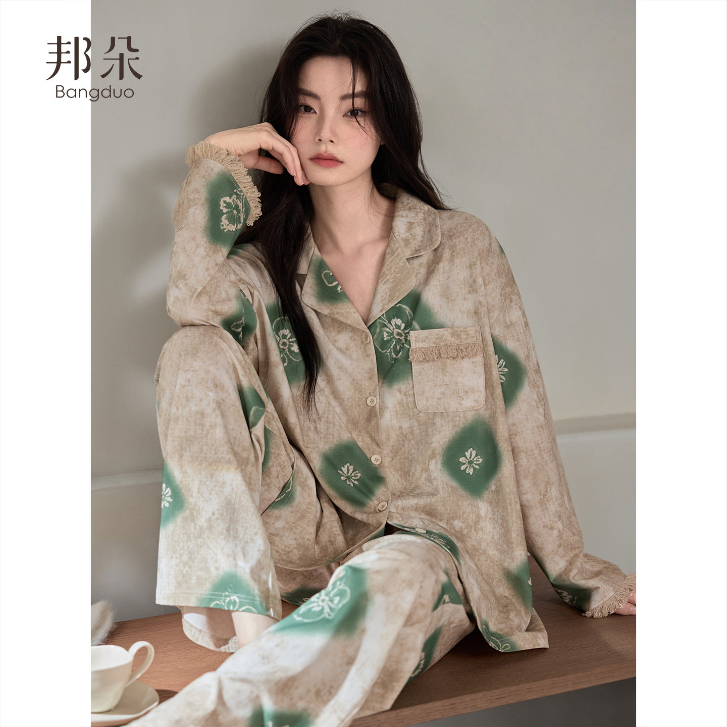 睡衣女士春秋款纯棉长袖秋季慵懒松弛感韩版休闲高级感家居服套装