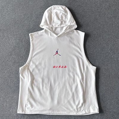 NIKE耐克JORDAN男子夏季连帽运动休闲透气套头无袖背心HF6591-100