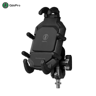 五匹osopro机车手机架M10甲壳支架防盗电动车导航固定架踏板