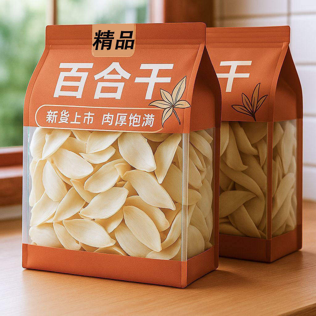 新货头茬百合精品甘肃新鲜精选特优大片百合干无硫纯天然煲汤煮粥