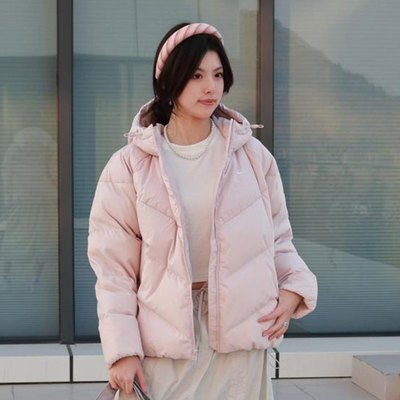 NIKE耐克连帽羽绒服女2026新款保暖防风夹克棉羽外套运动服HV5236