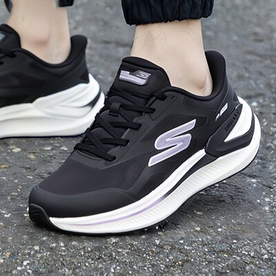Skechers斯凯奇女鞋跑步鞋26春季新款健身训练鞋黑色运动鞋129782