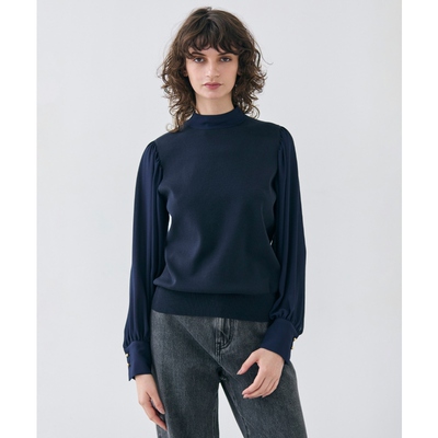 BEIGE，可水洗背部蝴蝶结细节设计针织衫毛衣女ONWARD