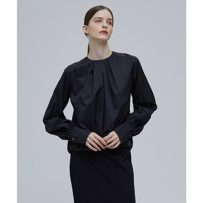 BEIGE， LISE 气质圆领时尚休闲上衣衬衫女日系轻奢ONWARD