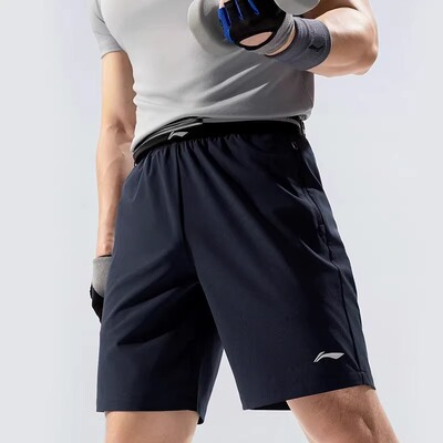 李宁运动短裤男士速干舒适运动裤