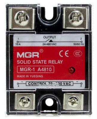 MGR-1A4810/SSR-10AA美格尔交流控交流固态继电器单相10a模块ACAC