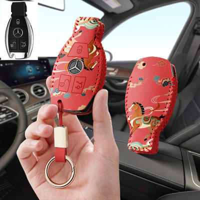 适用奔驰CLA汽车钥匙套C200L保护套包GLC260壳A180扣女GLk300高级