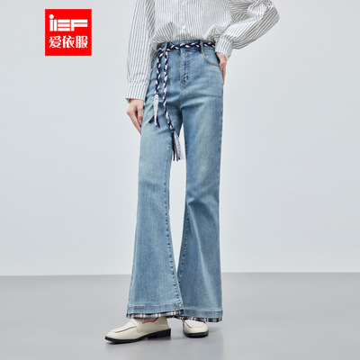 IEF/爱依服2026春季新款韩版时尚辣妹复古气质百搭显瘦牛仔喇叭裤