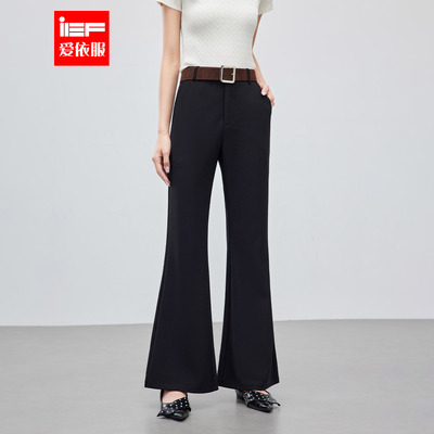 IEF/爱依服2026春季新款通勤休闲风日常百搭气质高腰显瘦女喇叭裤