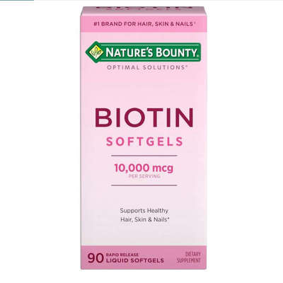 Nature's Bounty Biotin 10000mcg Hair Skin Nails成人生物素90