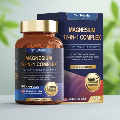 美代成人镁胶囊轻松睡眠肌肉放松Magnesium12合1镁补充保健120粒