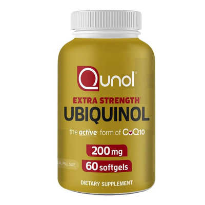 美国Qunol 200mg Ubiquinol心脑血管健康CoQ10 活性形式60粒