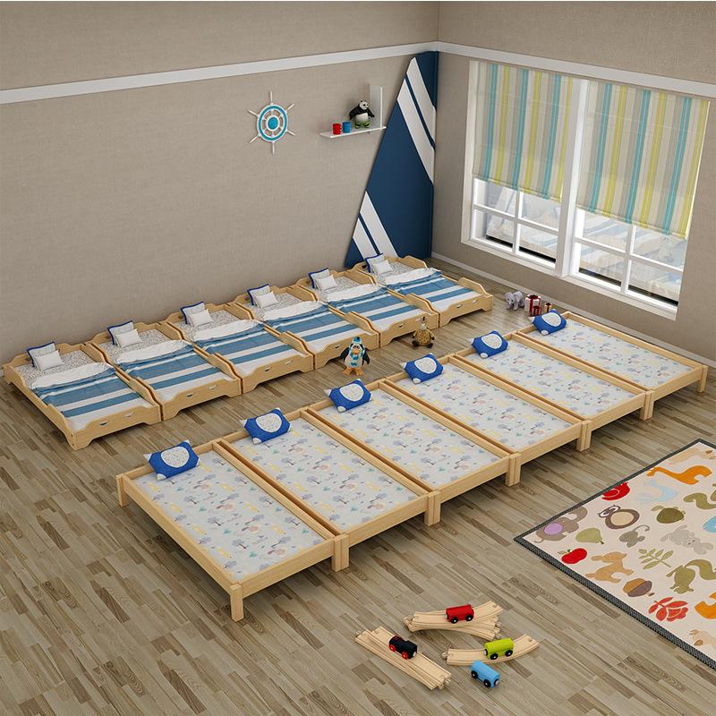 幼儿园床托管班小学生午睡床儿童实木木质叠叠床小床幼儿园午休床
