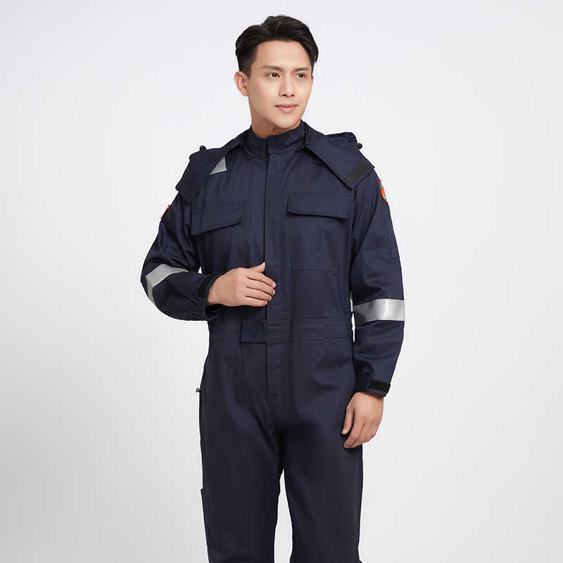 春秋藏青防阻燃连体工作服反光海运造船舶厂电焊阻燃连体衣定制
