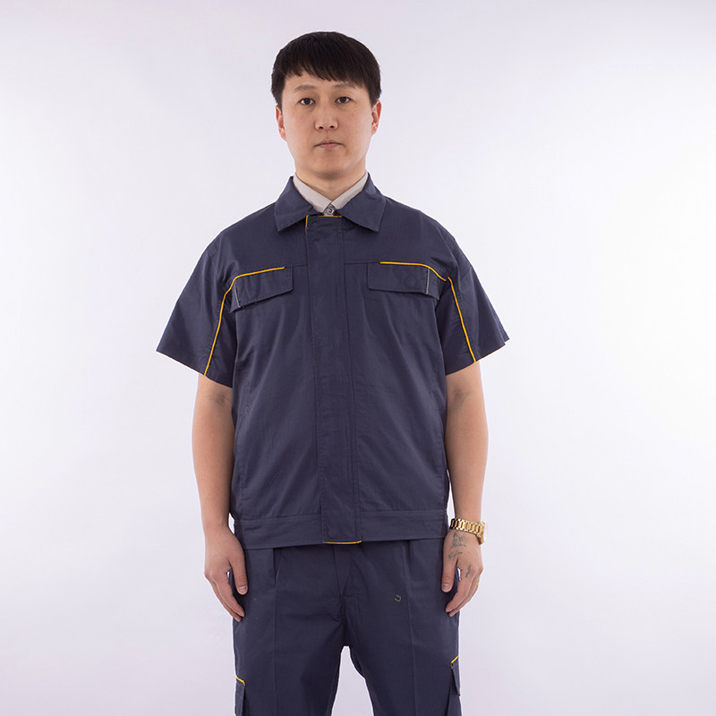 适配润燃气公司防静电短袖工作服施工服装新款夏装同款定制