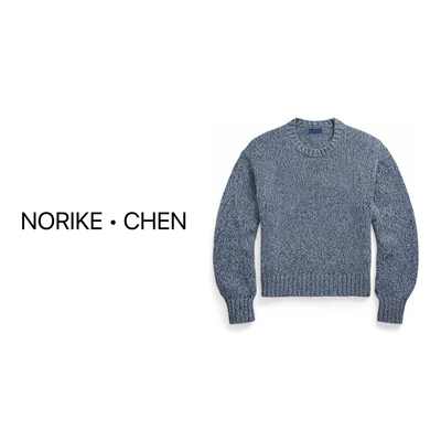 复古棉混纺花纱宽松针织上衣NK42183