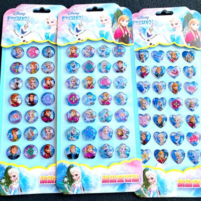 冰雪奇缘爱莎公主贴纸女孩儿童泡泡粘贴Elsa宝石钻石贴画sticker