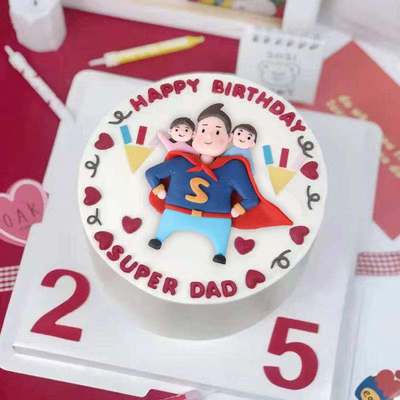 烘焙父亲节软陶超人爸爸甜品派对
